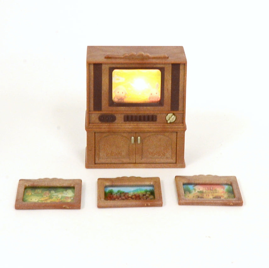 [Used] TELEVISION (TV) SET FOR LIVING ROOM KA-516 Sylvanian Families ...