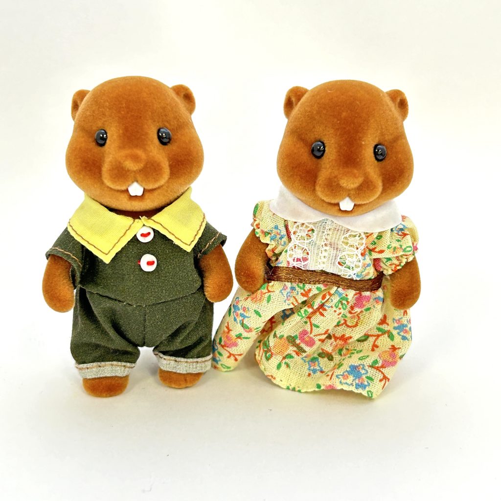 [Used] BEAVER MOTHER FATHER Japan Sylvanian Families Calico Critters