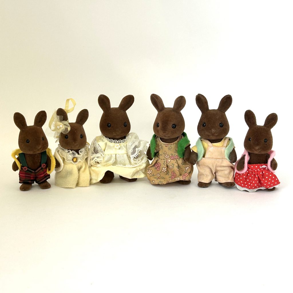 [Used] BROWN RABBIT FAMILY Epoch Japan Sylvanian Families Calico Critters