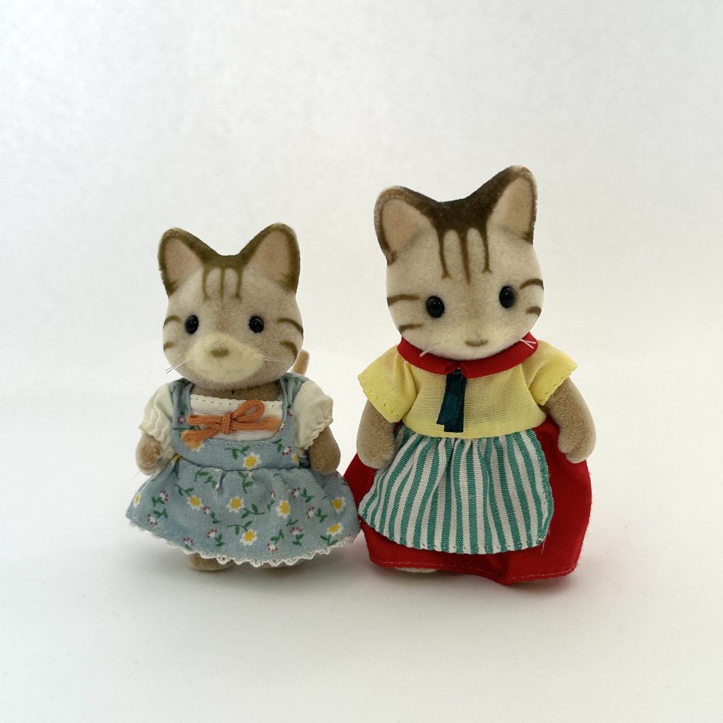 [Used] STRIPED CAT MOTHER GIRL Japan Epoch Sylvanian Families Calico ...