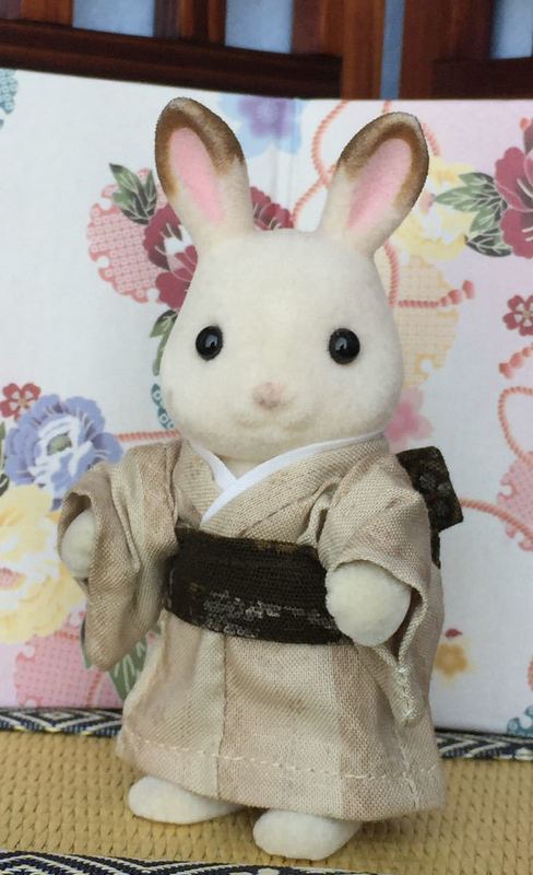 HANDMADE KIMONO FOR FATHER LIGHT BROWN Calico Critters Sylvanian Famil